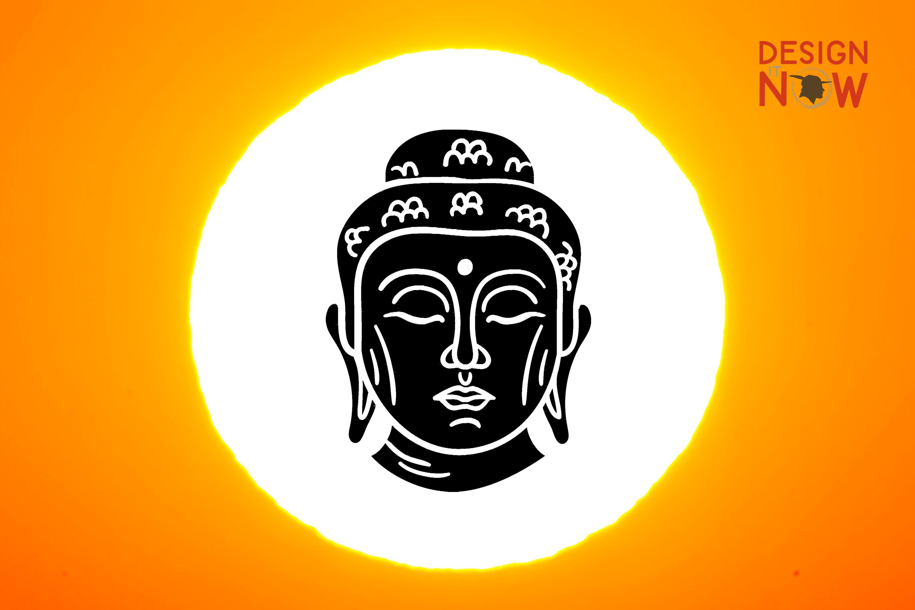 Buddha Embroidery Design Buddha Artwork Yoga Studio Wall Art | Etsy