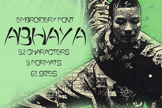 Abhaya Sketched Brush Embroidery Font Calligraphy Fonts Ink | Etsy UK