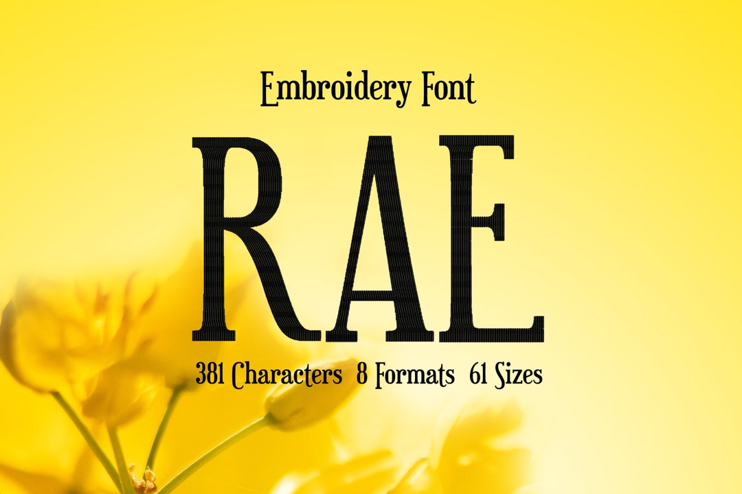 Rae Embroidery Font Thin Letters Font Alphabet Embroidery - Etsy