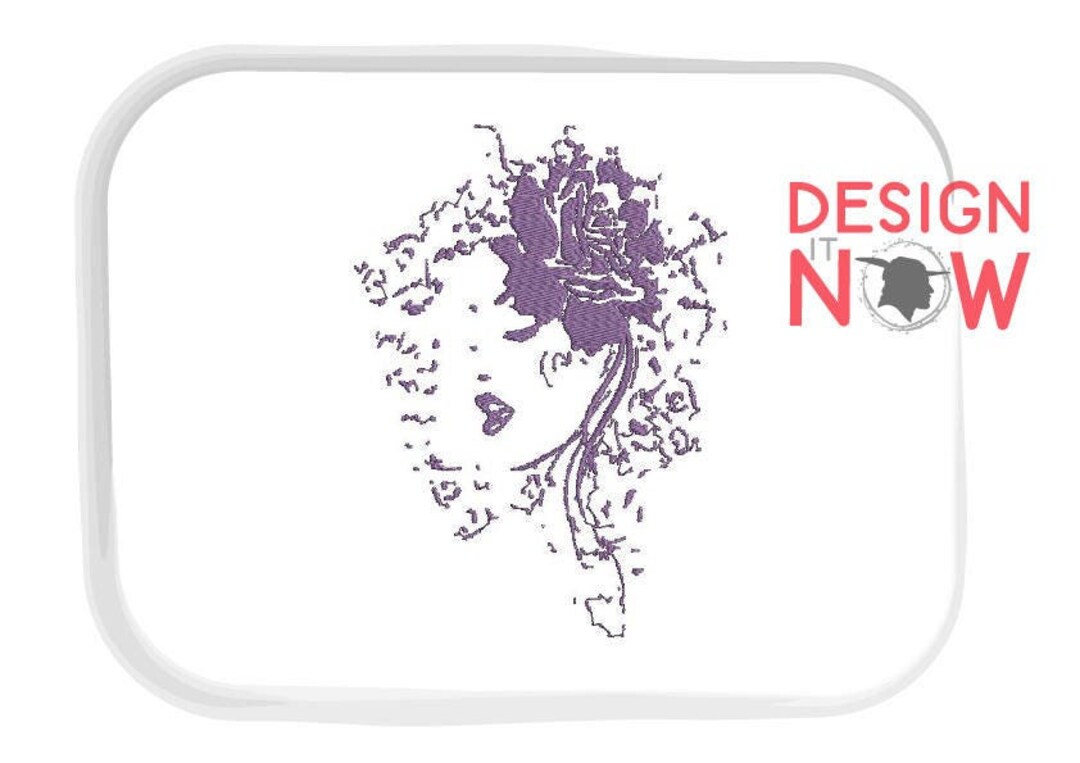 Boho Embroidery Design, Woman Head Embroidery Pattern, Boho Embroidery ...