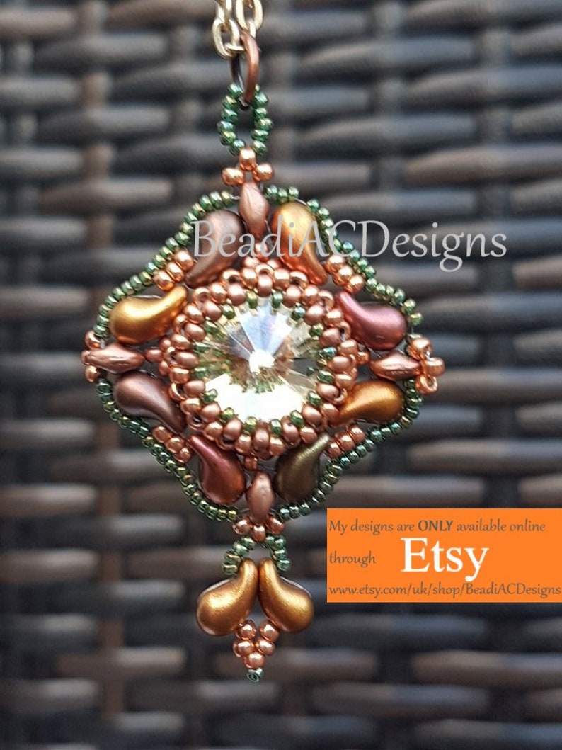 Baroque Pendant intermediate Level E-tutorial/pattern Uses - Etsy
