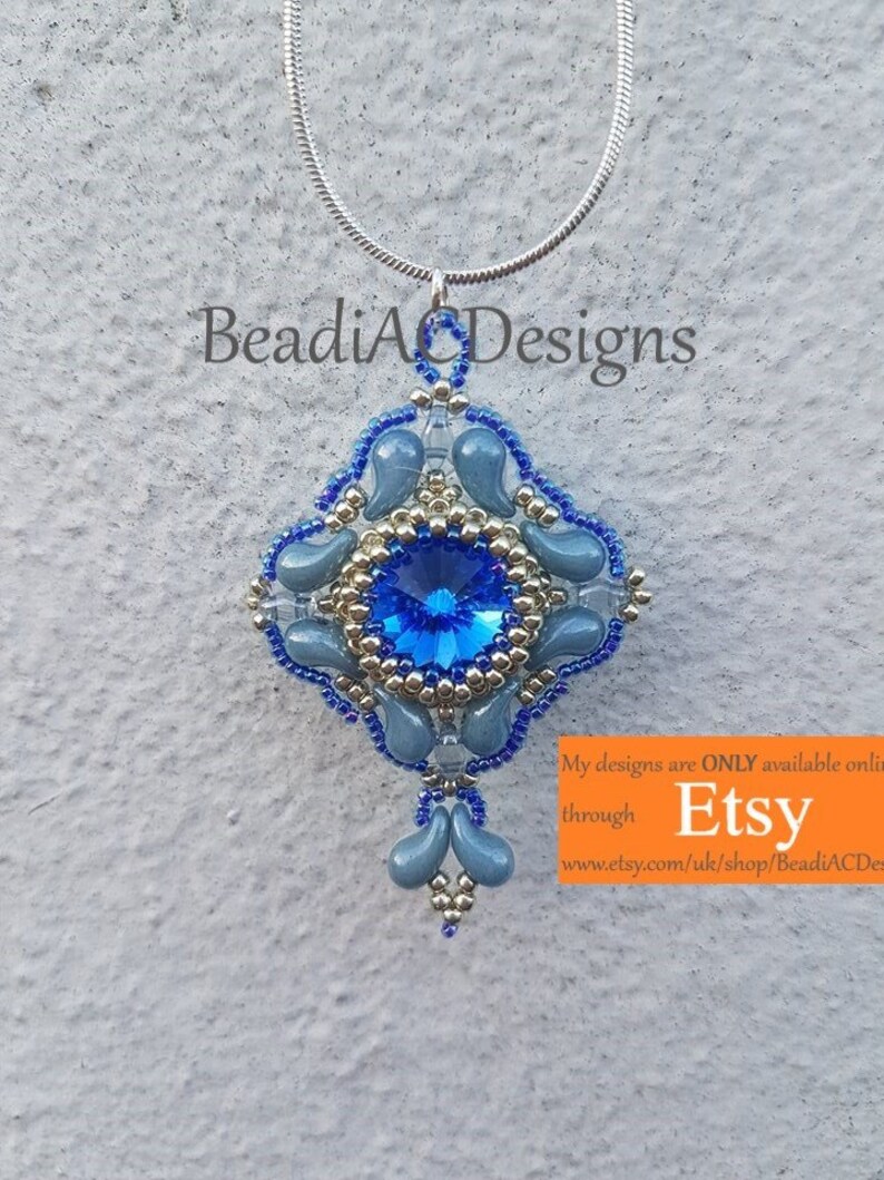 Baroque Pendant intermediate Level E-tutorial/pattern Uses - Etsy