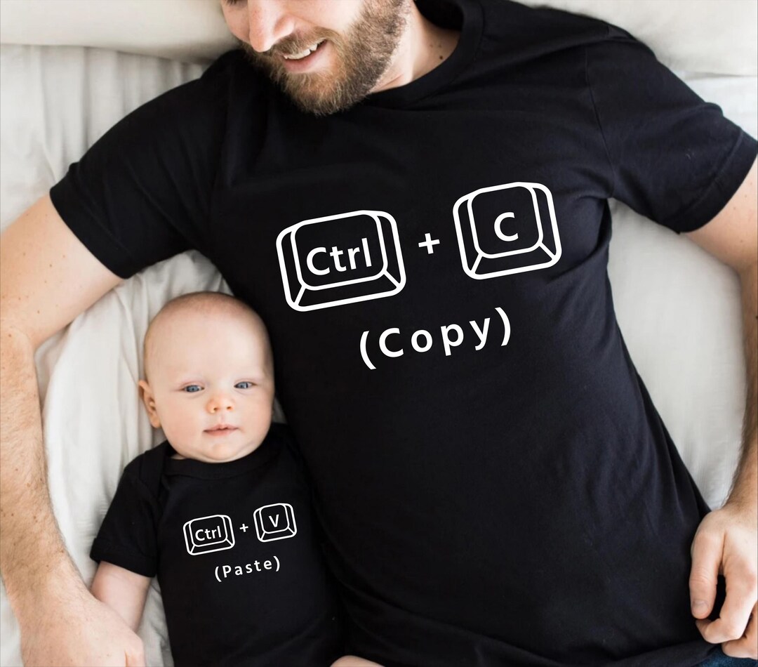 Copy Paste Shirt Set - Father and Baby Matching Shirts - Copy and Paste ...