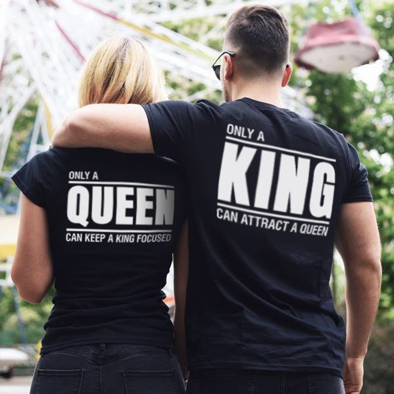 King And Queen Shirts Couple T Shirt Couple Tees King Queen Etsy