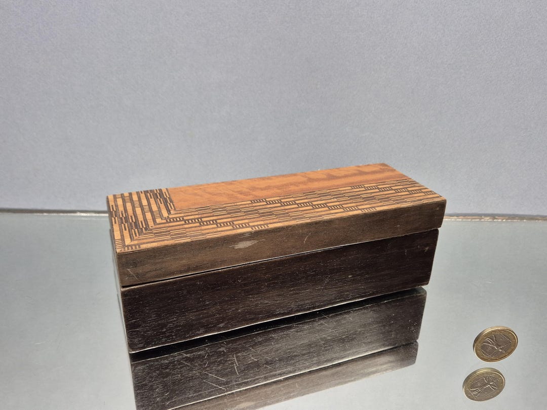 Art Deco Jewelry Box/pen Case in Wood and Rosewood Marquetry. Made in ...