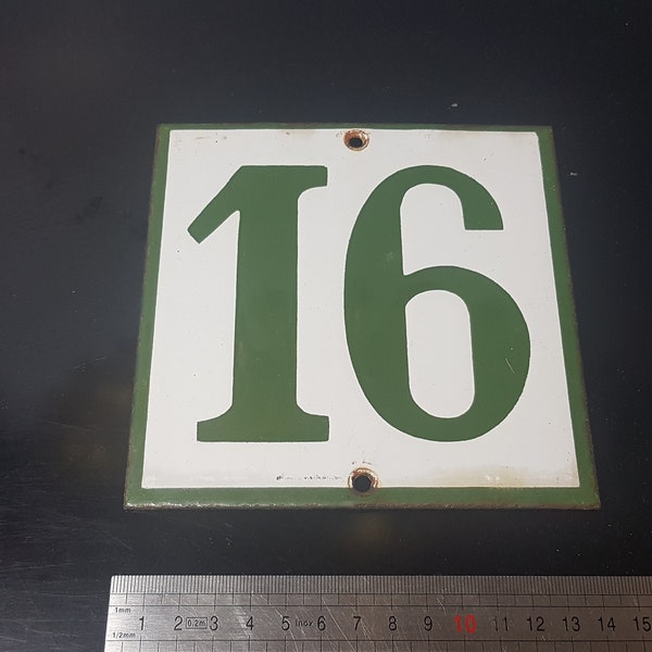 French Enamel Number - Etsy