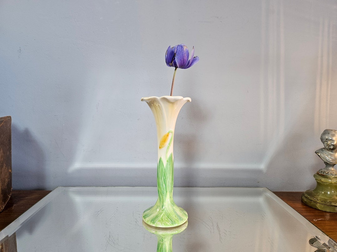 Art Nouveau Style Ceramic Soliflore Vase. Made in France. 1900s. - Etsy