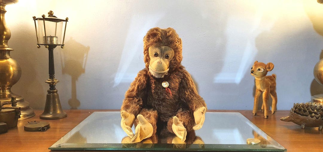Hermann Teddy Original Monkey Mohair 30 Cm. Antique Hermann Plush ...