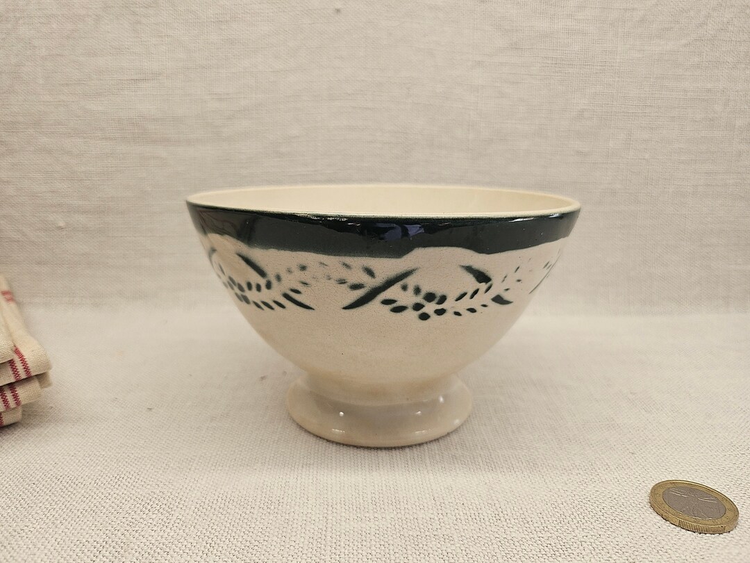 French Coffee With Milk Bowl in Badonviller Earthenware. 1930. Vintage ...
