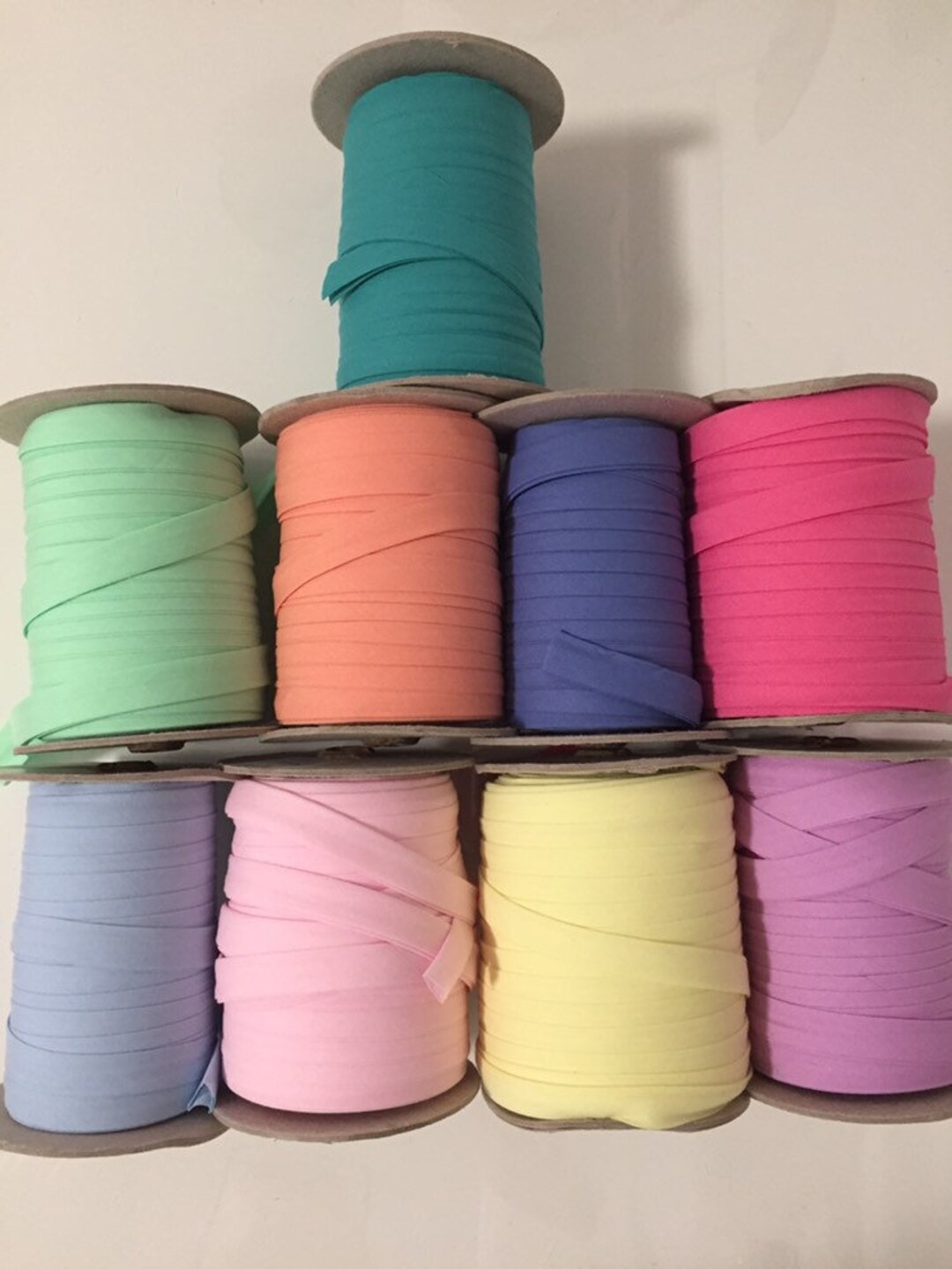 1/2”, 13mm, Pastel Bias Tape, Pink Bias, Purple Bias, Mint Green Bias ...