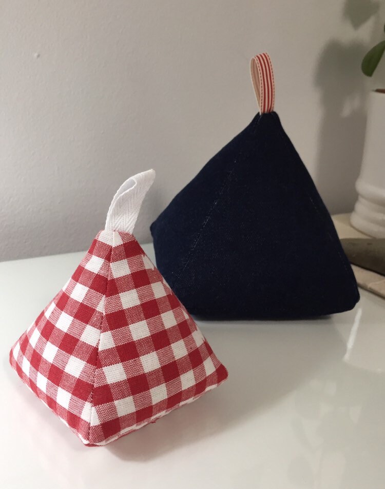 Mini Pyramid Weights Red Check Fabric Weights Pattern - Etsy UK