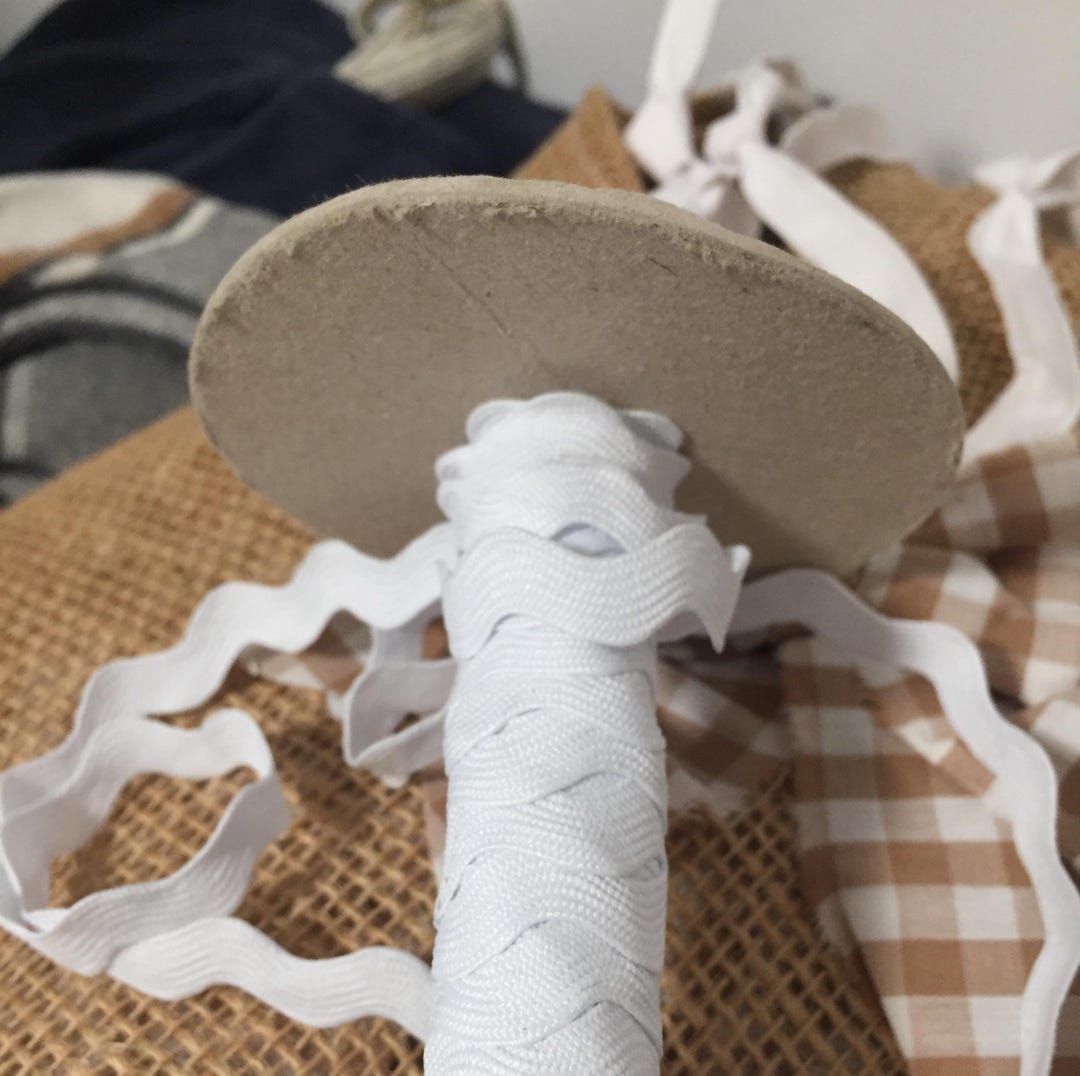 Crisp White Rick Rack Braid 15mm Trim by the Yard, Knackered Mamas Rick Rack for Crafting ...