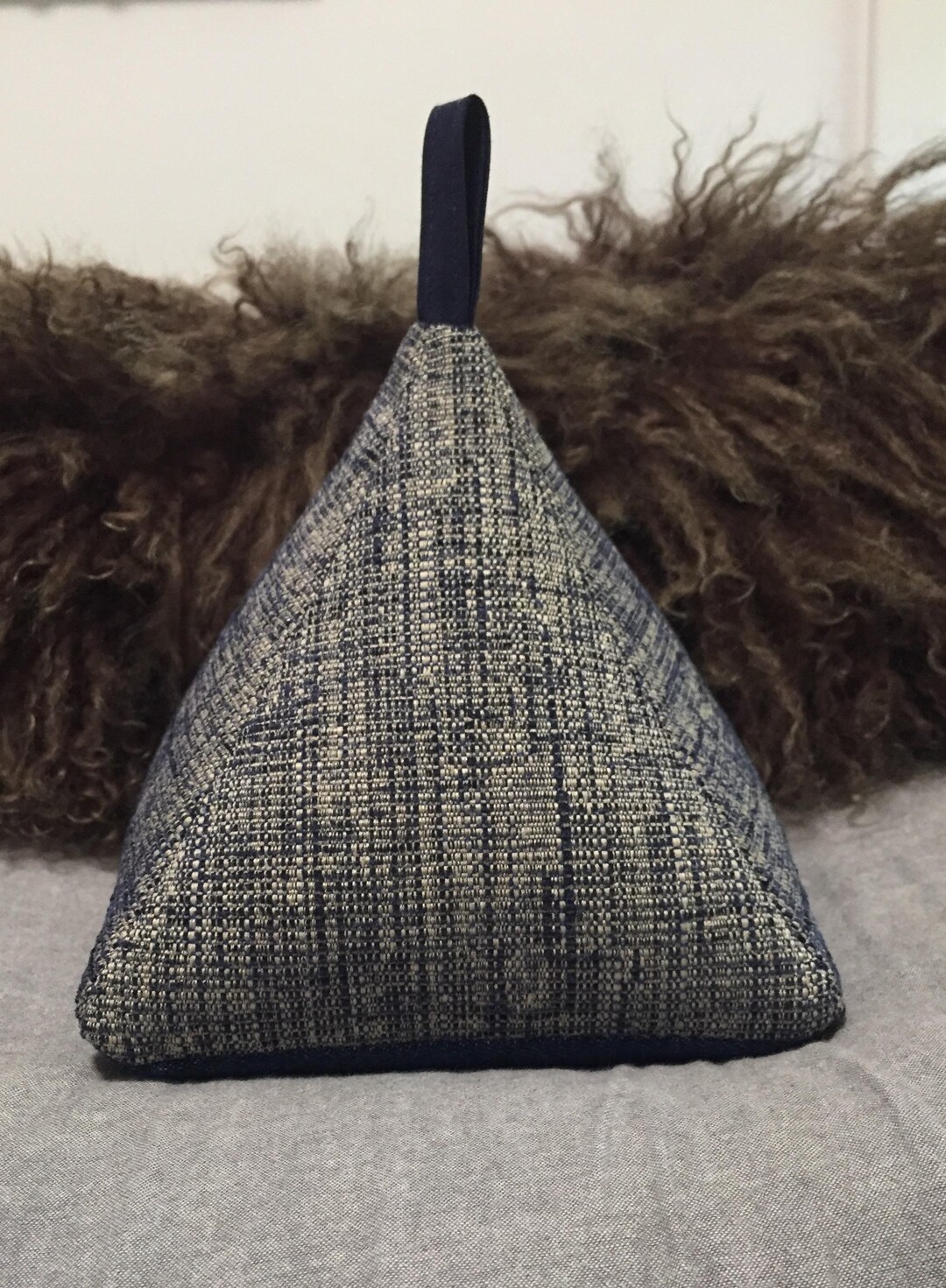 Trendy Blue Doorstoppers, Easy Fill Doorstop, Heathered Blue Door Stop ...