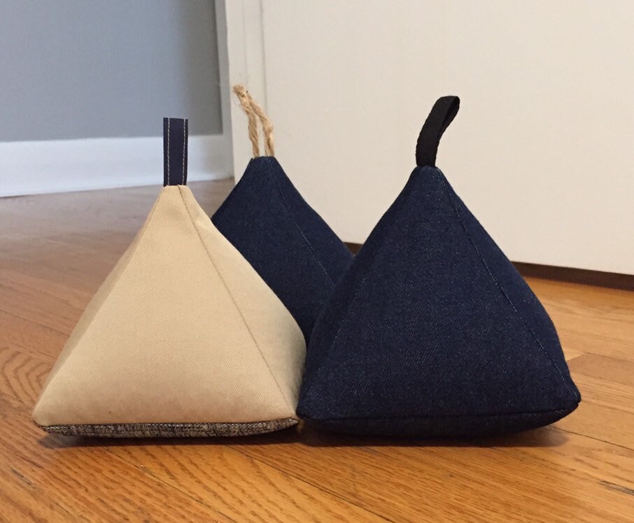 Small Door Stops Bottom Heavy Door Stops Blue Doorstoppers - Etsy