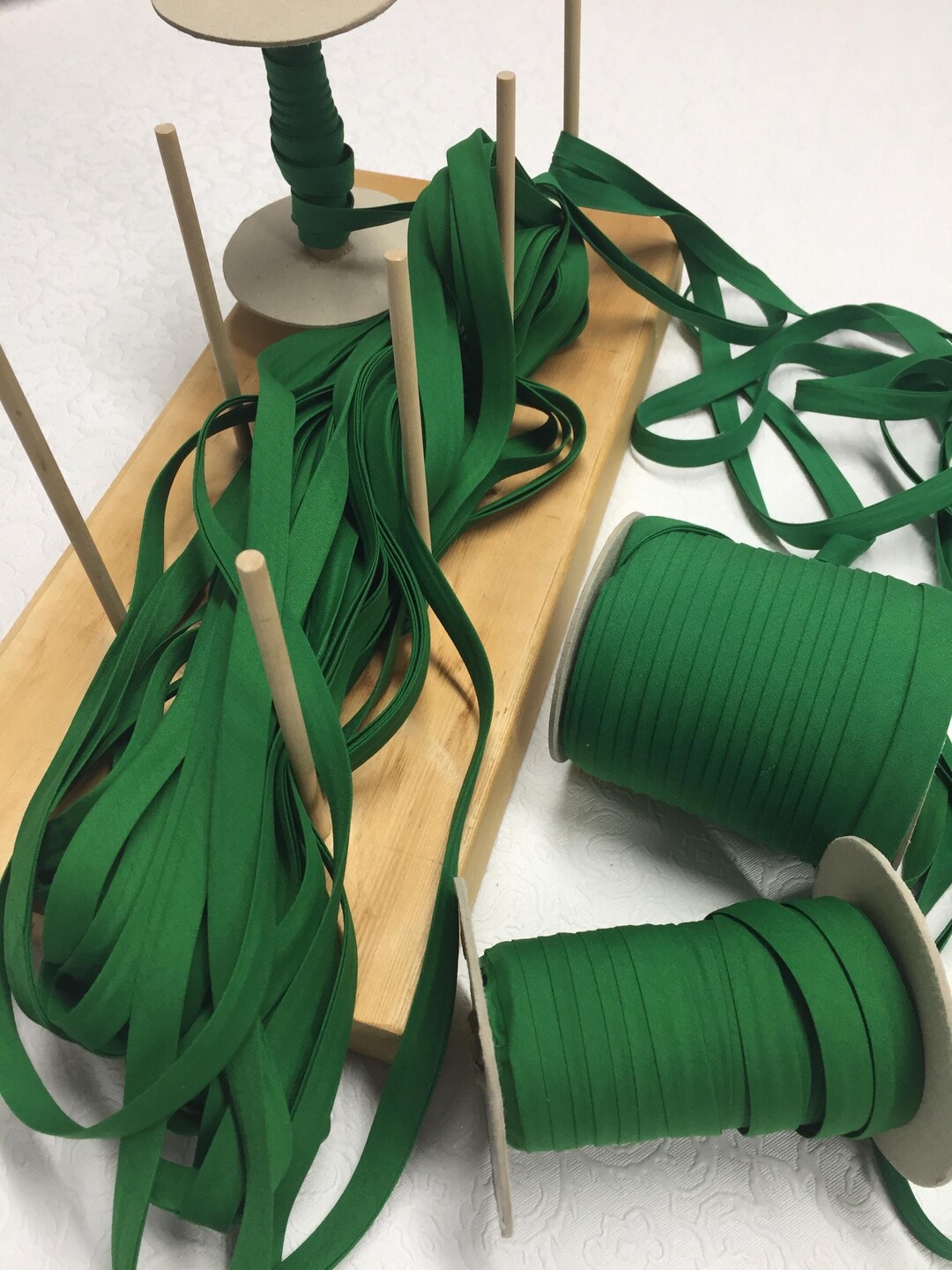 1/2”, 13mm Bias Tape, Kelly Green Double Fold Bias Tape by the Yard ...