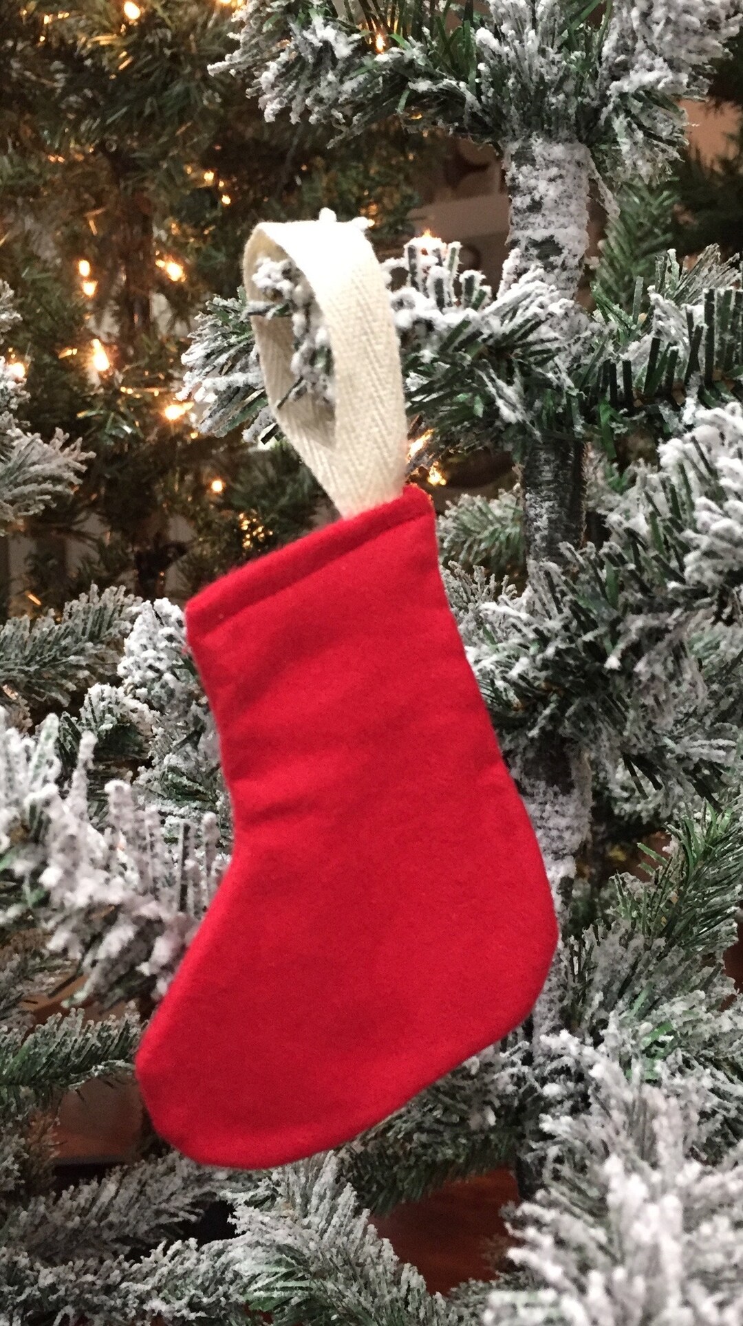 3 Mini Stockings Stockings Ornaments Red Stockings Stocking - Etsy