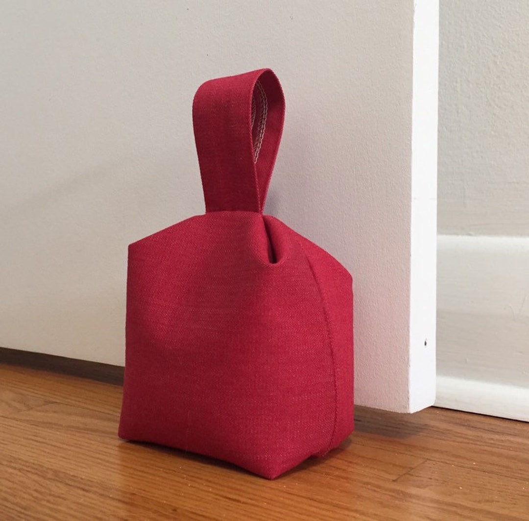 Red Doorstops, Red Fabric Door Stops, Hanging Doorstoppers Red, Slouchy ...