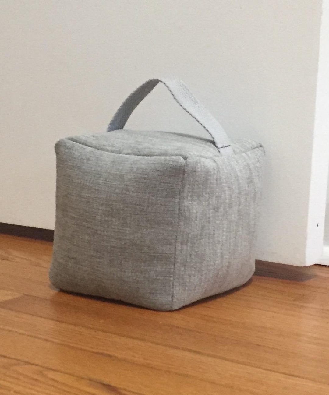 Oversize Grey Velvet Fabric Door Stop by Knackered Mamas, Large Easy ...