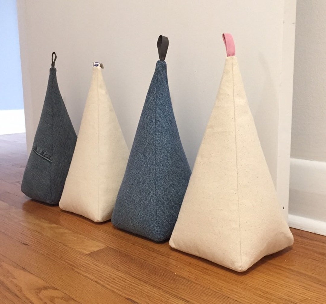 Heavy & Tall Door Stops, Canvas Doorstopper, Denim Fabric Doorstops ...