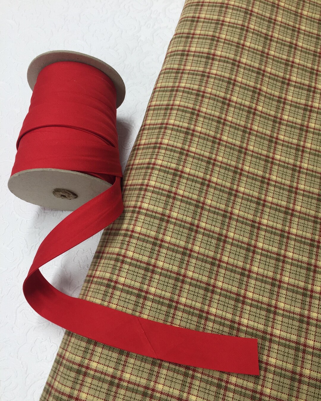 Red 1 Inch Double Fold Bias Binding, 25mm Double Fold Seam Binding ...