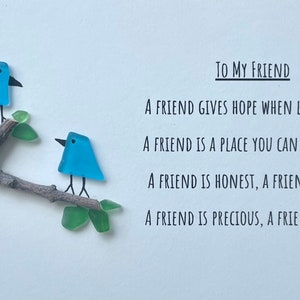 Framed Friendship Poem "to My Friend" 8x10 Picture, Sea Glass and ...