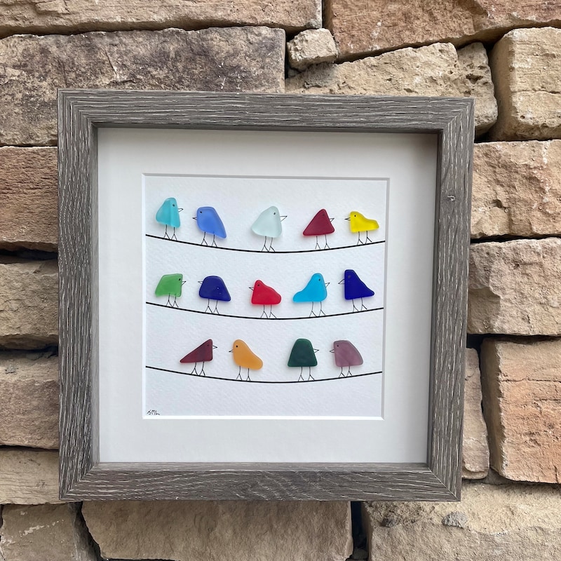 Sea Glass Rainbow Birds - Etsy