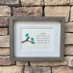 Framed Friendship Poem "to My Friend" 8x10 Picture, Sea Glass and ...