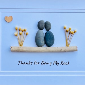 Thanks for Being My Rock, 8x10 Framed Pebble Art, Perfect Gift for ...