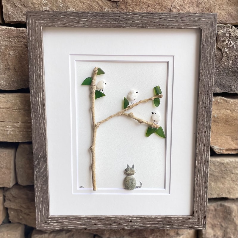 Pebble Art Cats - Etsy UK