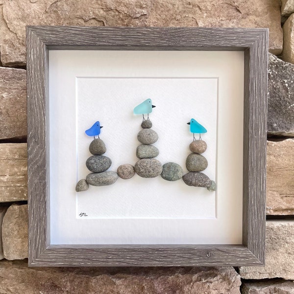 Bird Pebble Art - Etsy