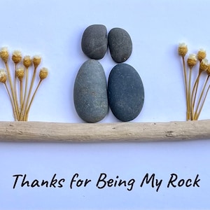 Thanks for Being My Rock, 8x10 Framed Pebble Art, Perfect Gift for ...