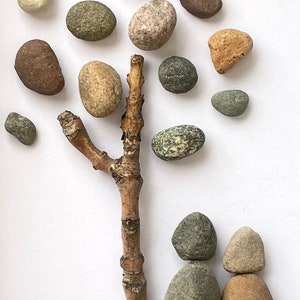 Two People Under Pebble Tree, 5x7 Framed Original Handmade Artwork ...