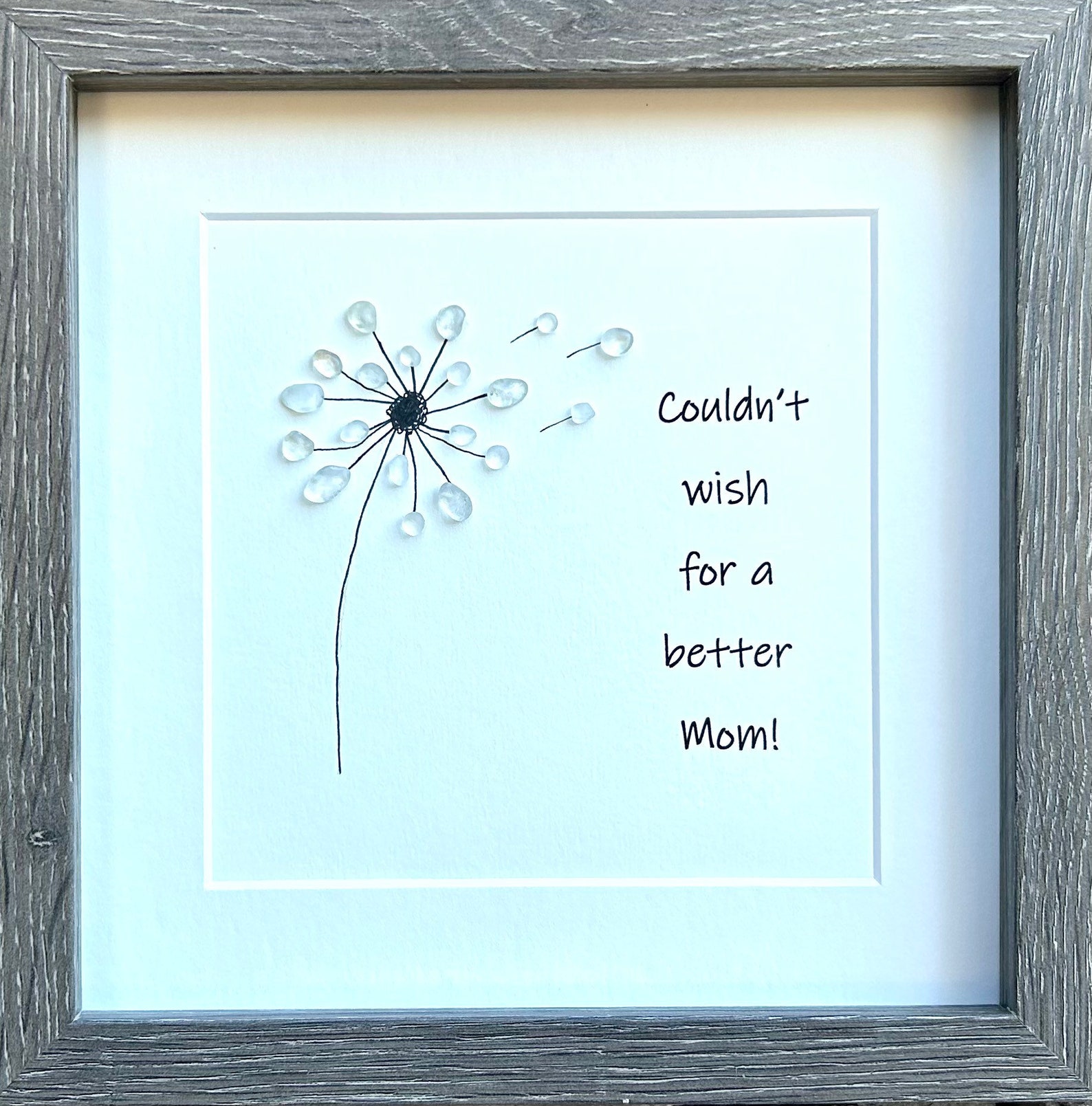 Dandelion Sea Glass Art, Gift for Mom, Framed Mother's Day Present - Etsy
