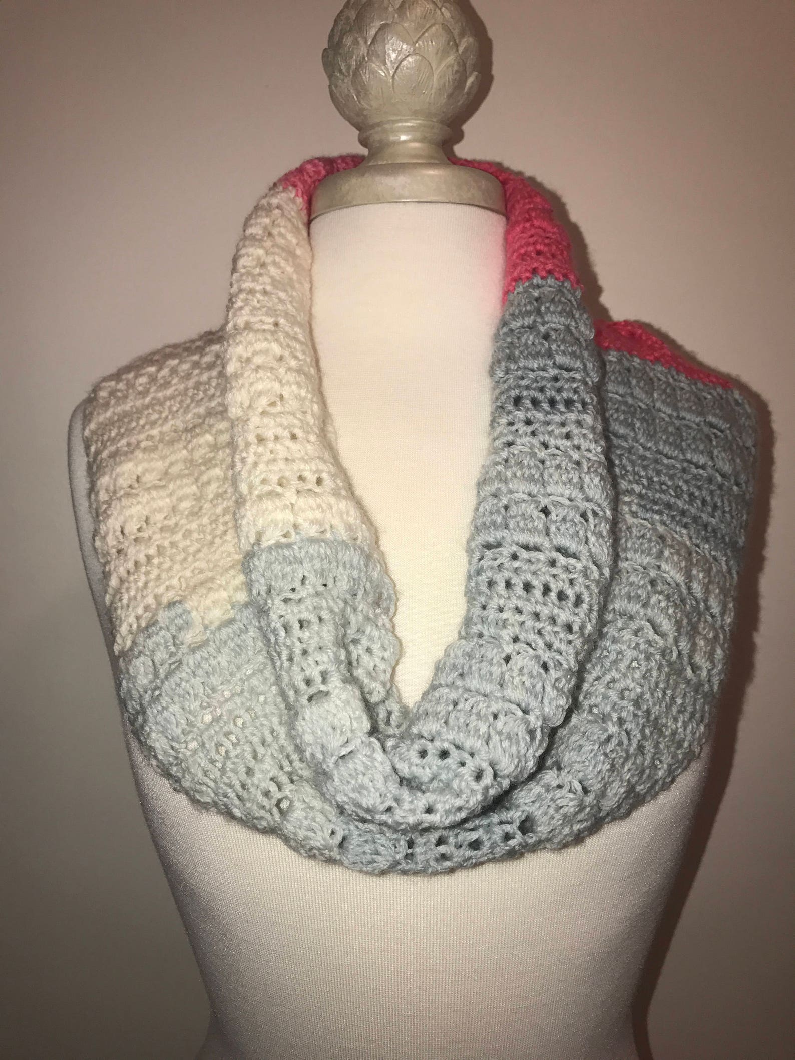 Knit Cowl/eternity Scarf/infinity Scarf/cowl/rainbow Scarf/soft Knit ...