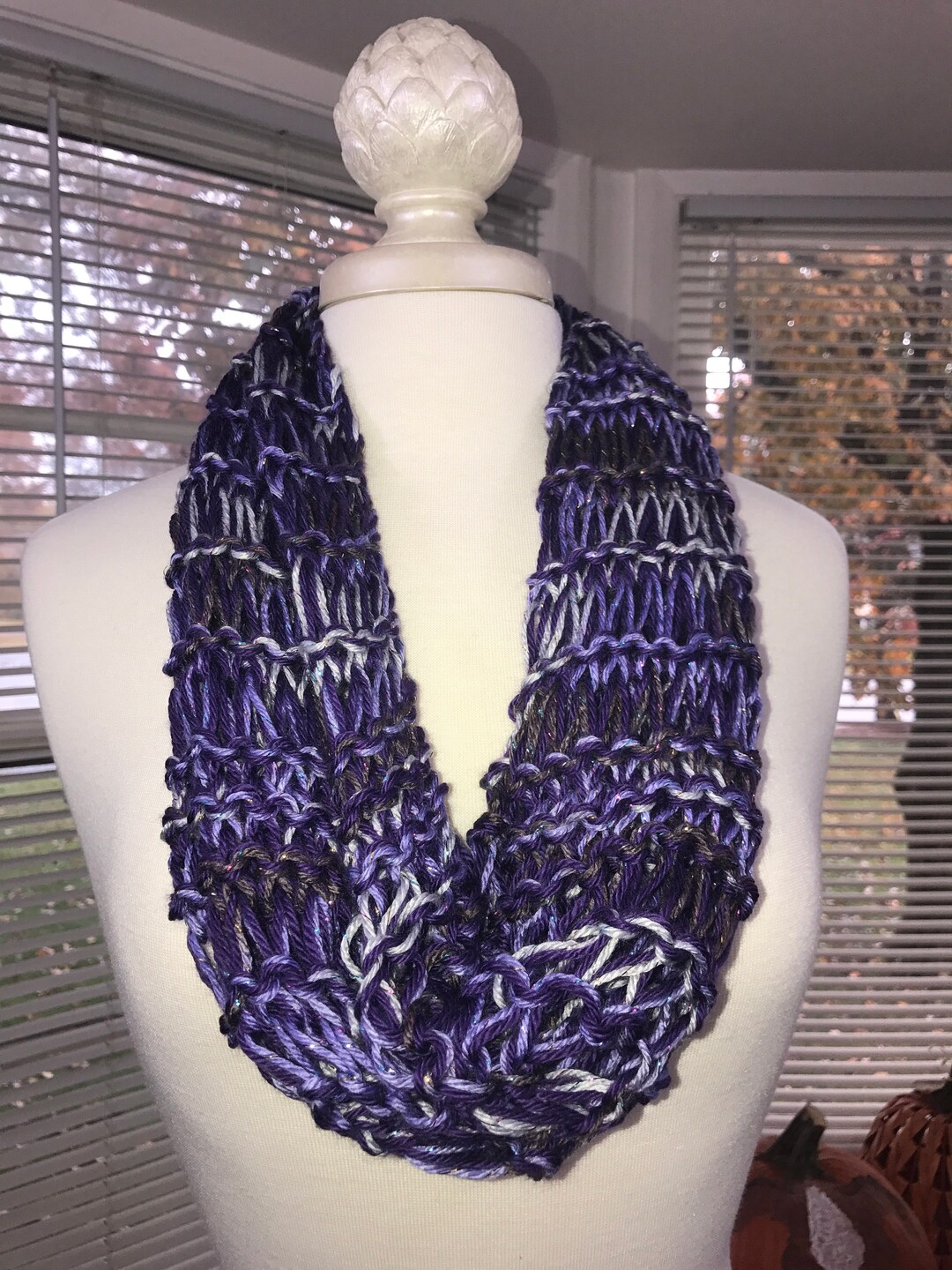 Knit Cowl/eternity Scarf/infinity Scarf/cowl/rainbow Scarf/soft Knit ...