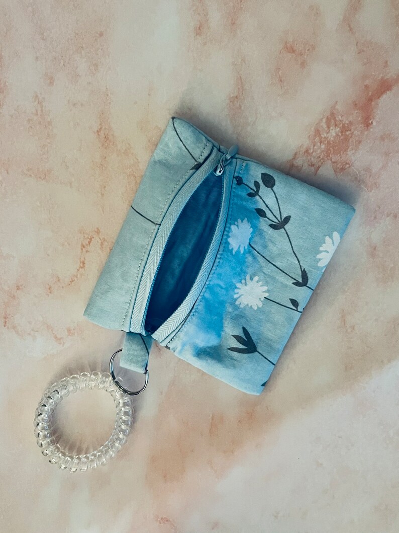 Fabric Coin Purse Card Holder Change Purse Handmade With Wristlet ...