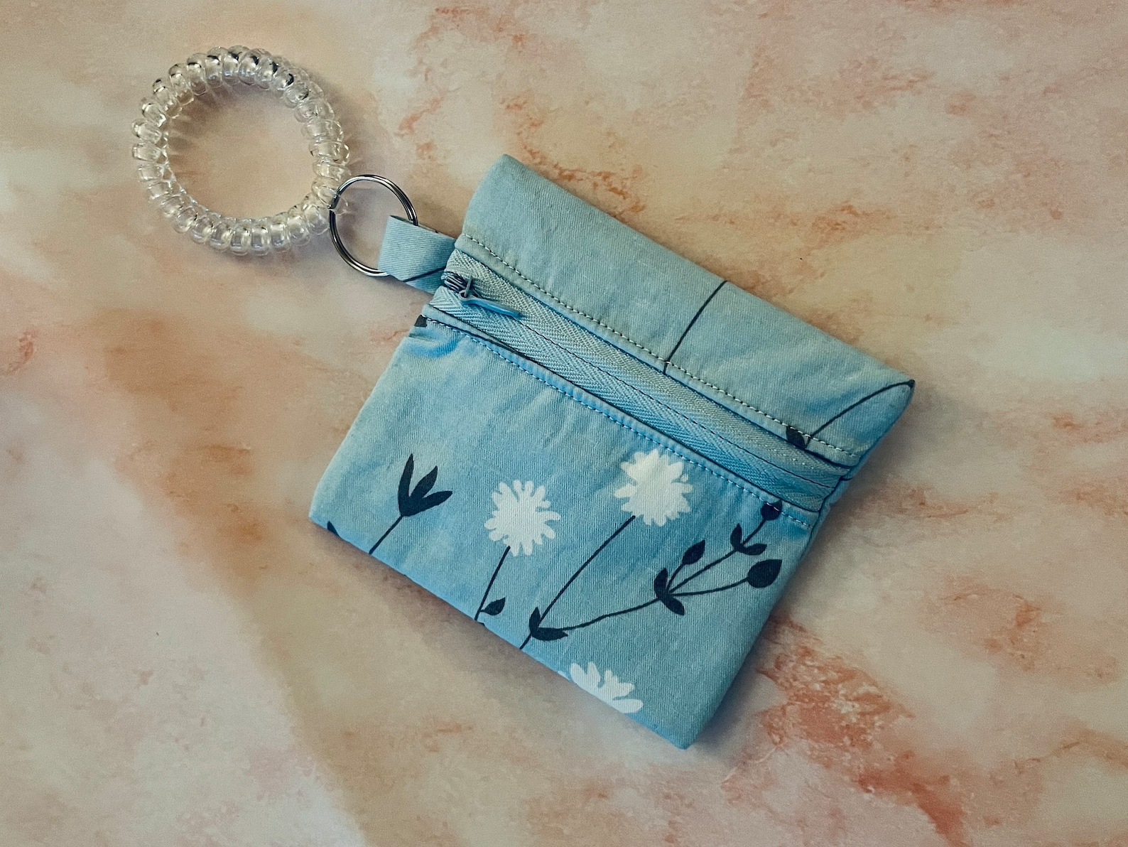 Fabric Coin Purse Card Holder Change Purse Handmade With Wristlet ...