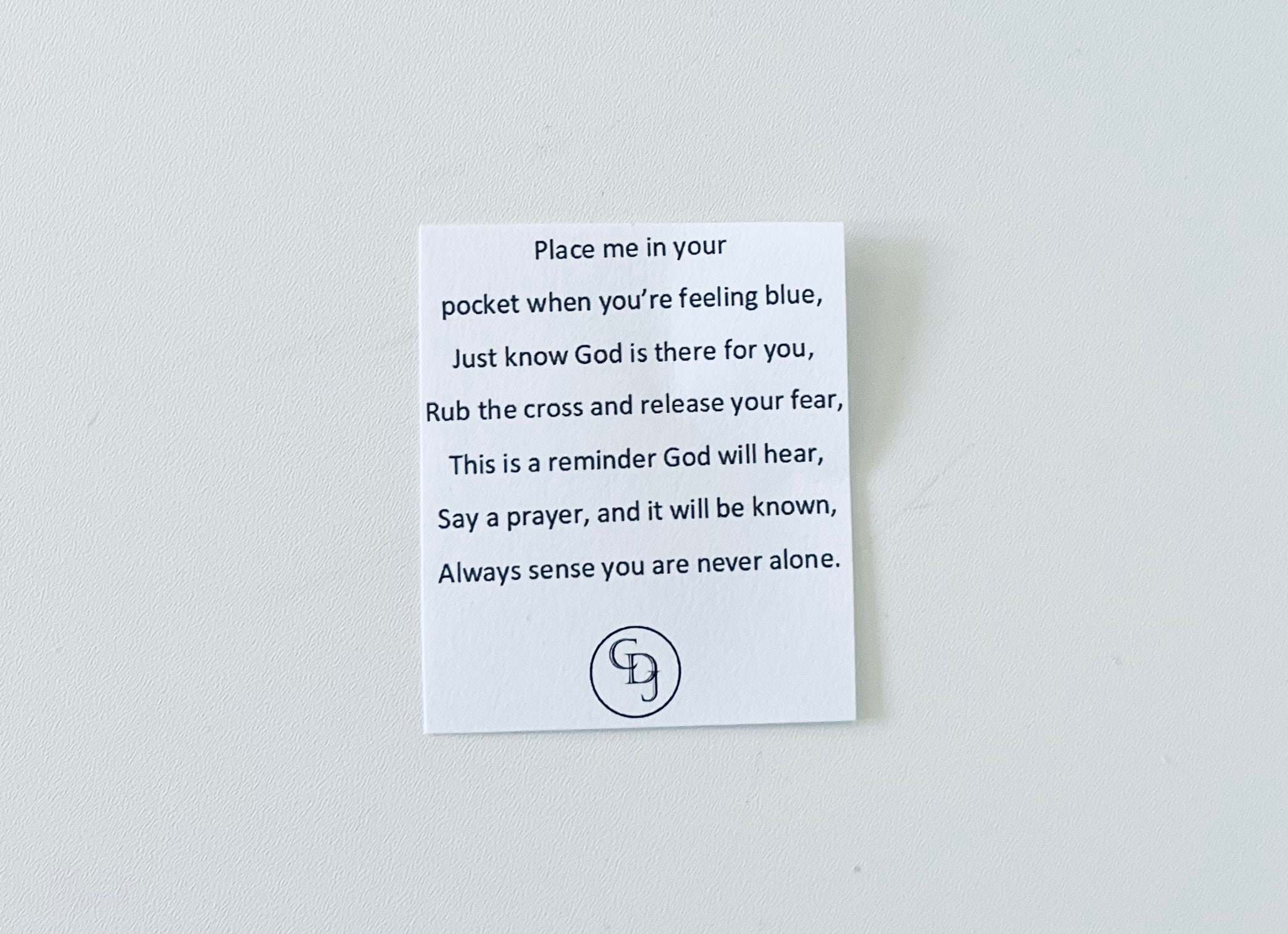 Pocket Prayer With Cross and Prayer Card - Etsy