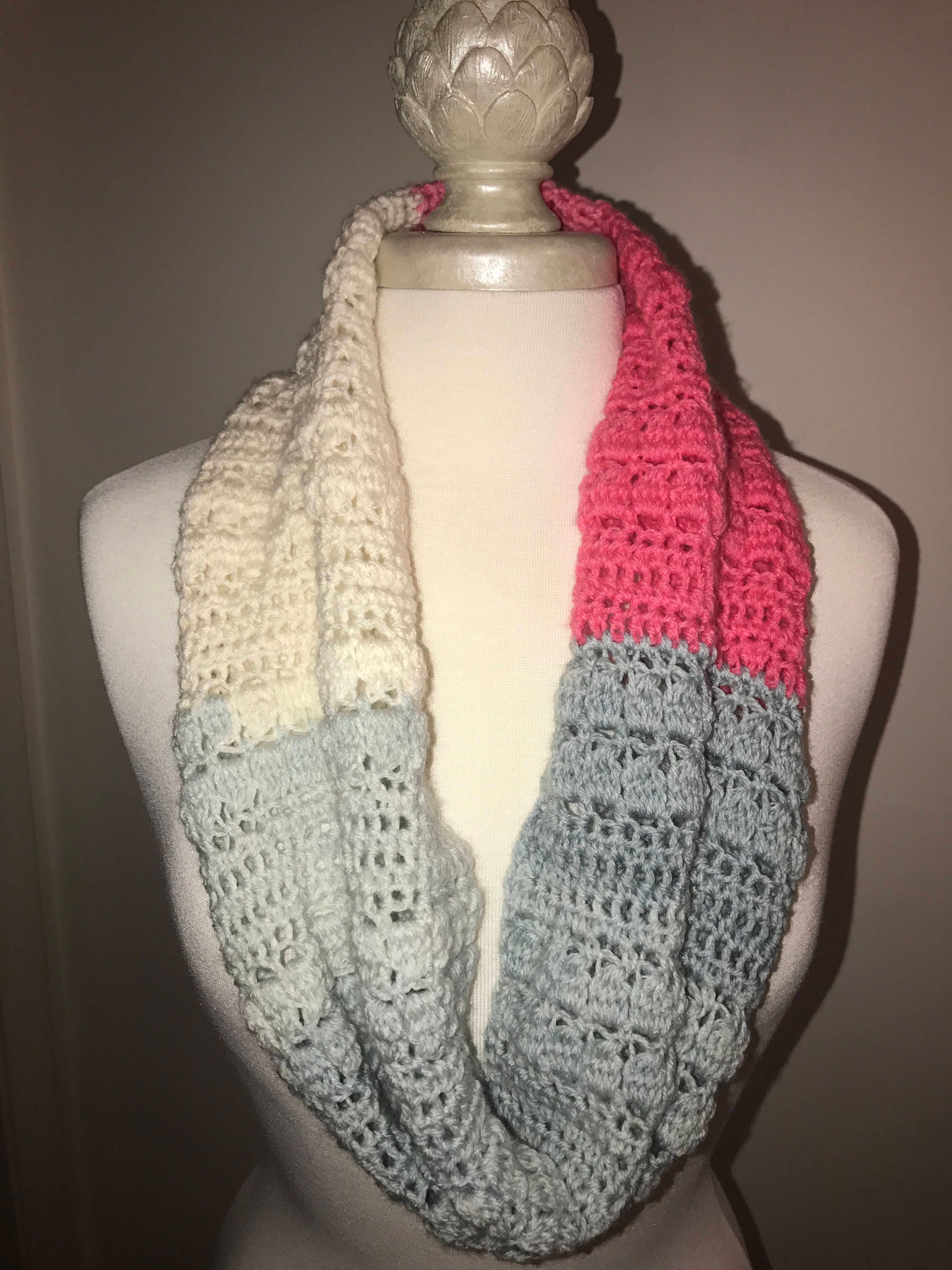 Knit Cowl/eternity Scarf/infinity Scarf/cowl/rainbow Scarf/soft Knit ...
