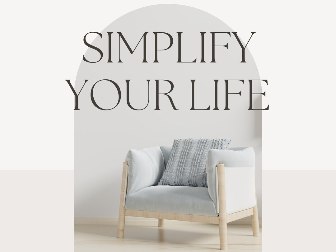 Simplify Your Life Workbook | Journal Prompt Guide to Minimalism - Etsy