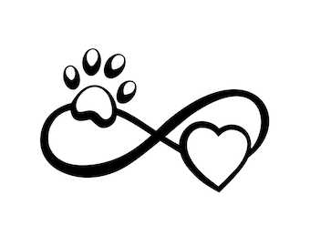 Infinity paw print | Etsy