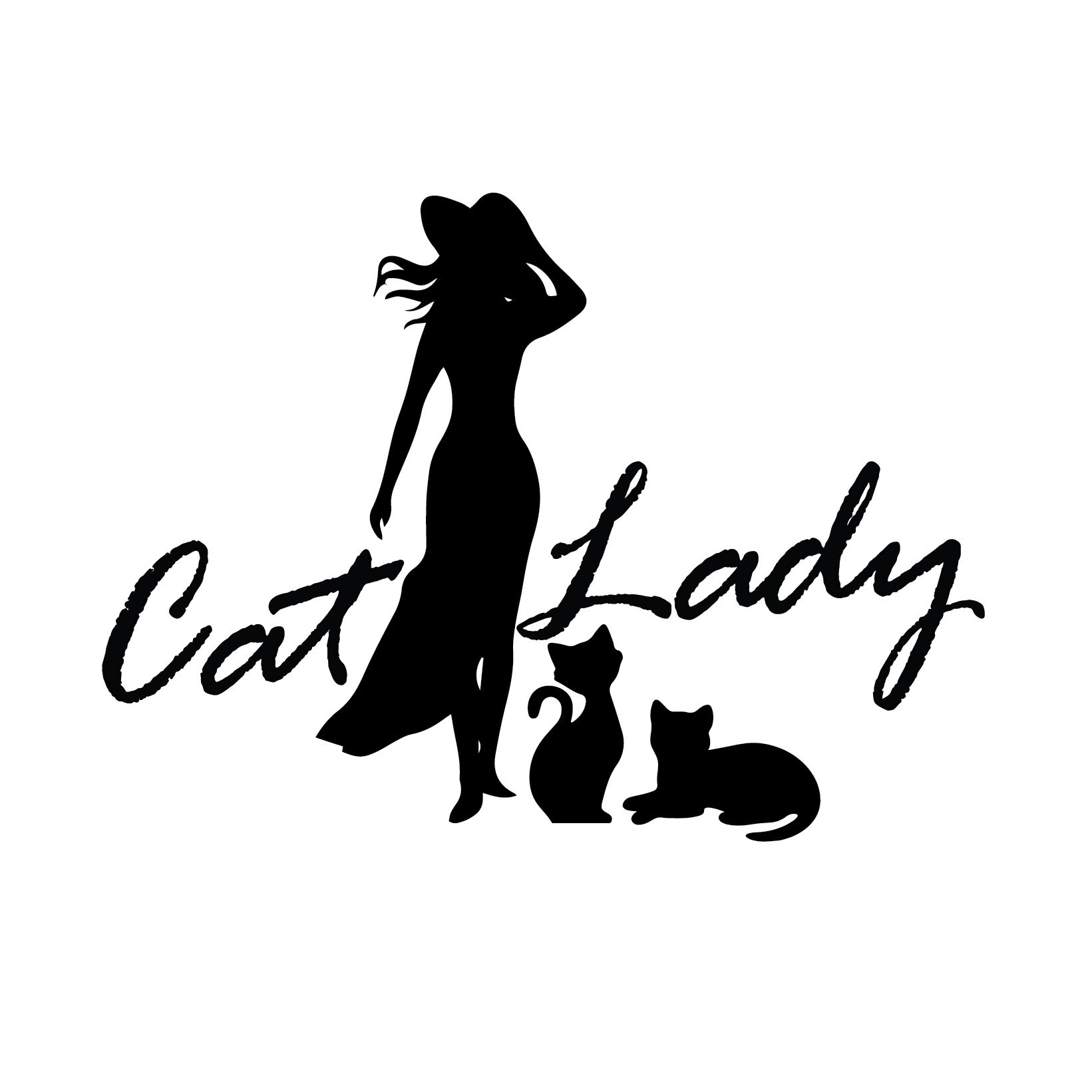 Cat Lady Die Cut One Color Decals Window Bumper Sticker Car | Etsy