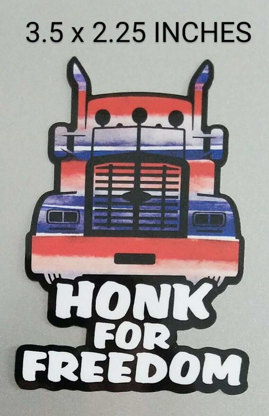 3.5 x 2.25 Honk For Freedom Decal Vinyl Sticker Truck Convoy Support ...