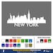 New York City Skyline Die Cut One Color Decal Window Bumper Sticker Car ...