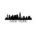 New York City Skyline Die Cut One Color Decal Window Bumper Sticker Car ...