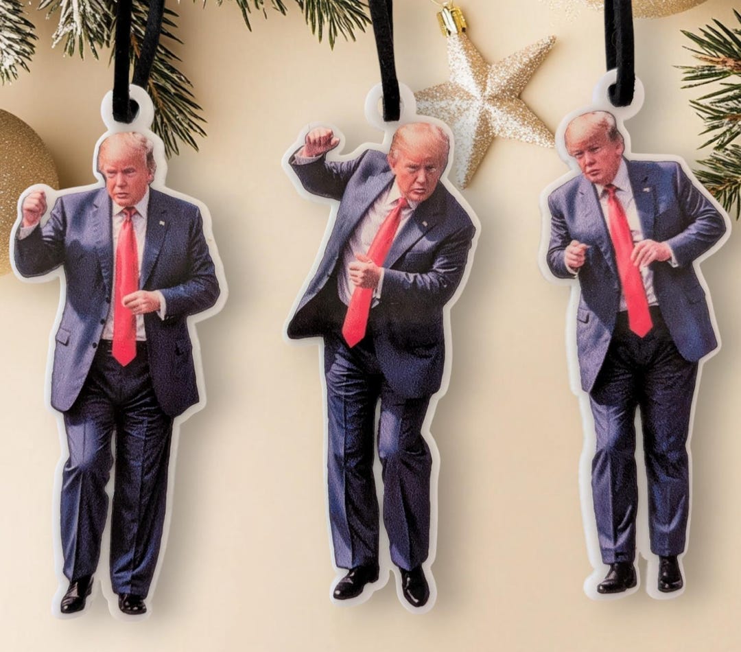 Trump Ornaments, Set of 3, Trump Dancing, Trump Dance, Trump Victory ...