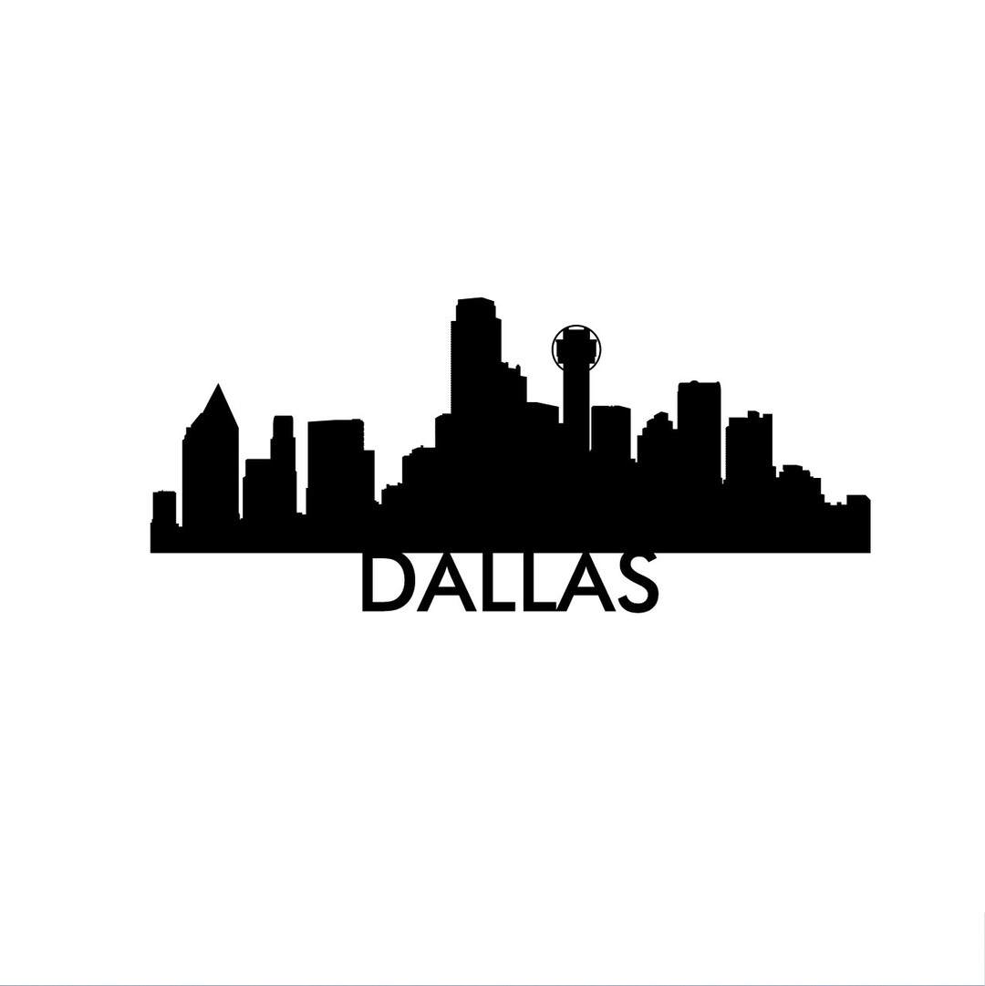 Dallas City Skyline Die Cut One Color Decal Window Bumper Sticker Car ...