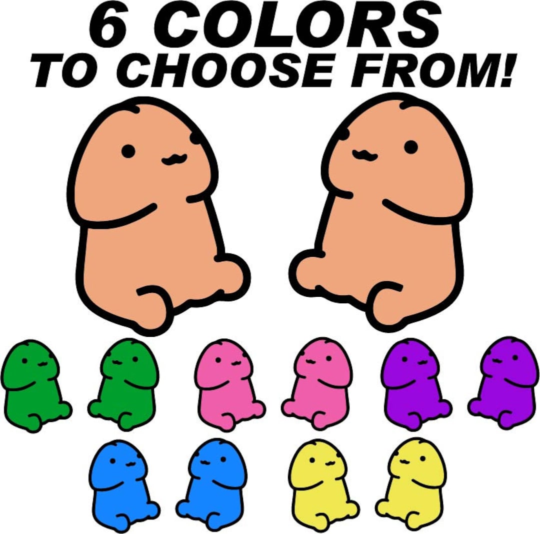 1.5" - 6 Peen Decal, Penis Sticker, Funny Gift for Him, Cartoon Ween ...