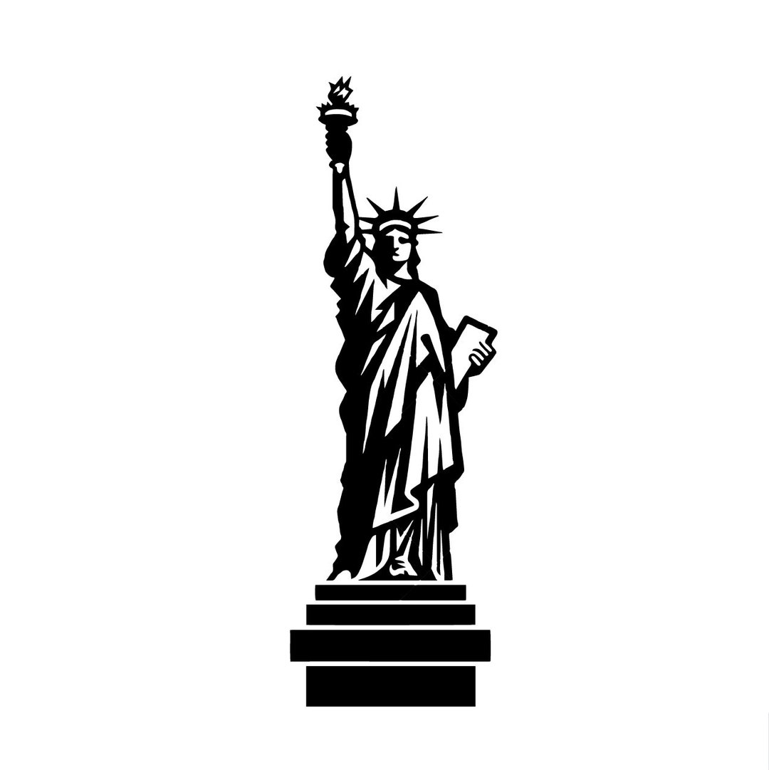 Statue of Liberty Die Cut One Color Decal Window Bumper Sticker Car ...