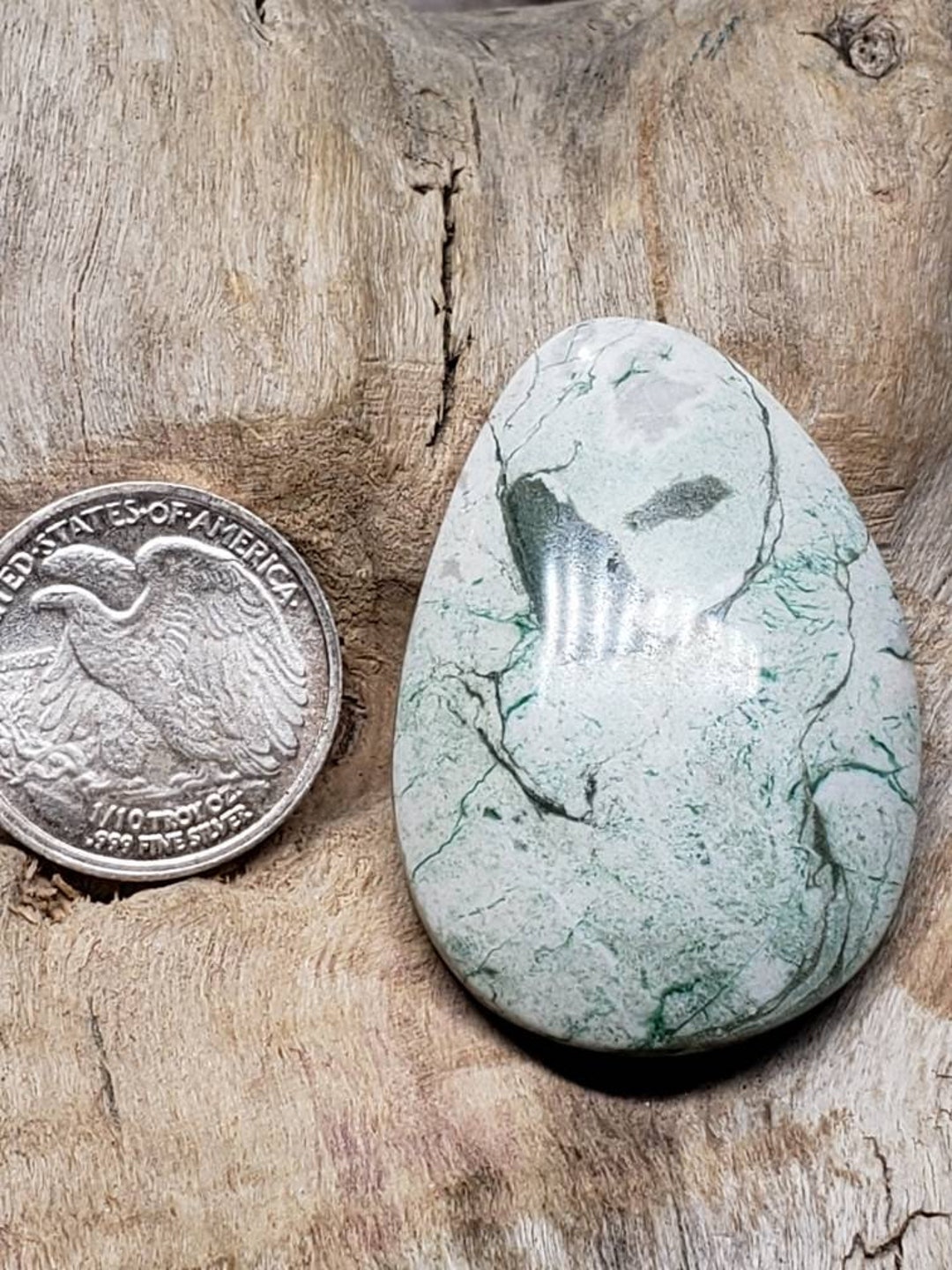 Yellowstonegem-natural Yellowstone Variscite Cabochon 40 Carats No ...